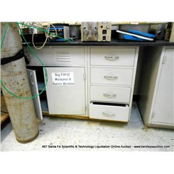 6-DOOR METAL AND SLATE LAB TABLE