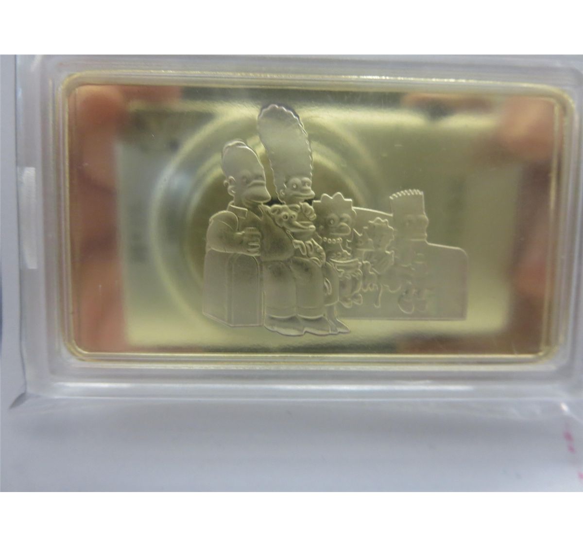 1 oz. Gold clad "The Simpsons" art bar