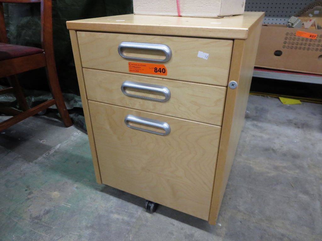 Rolling office file cabinet