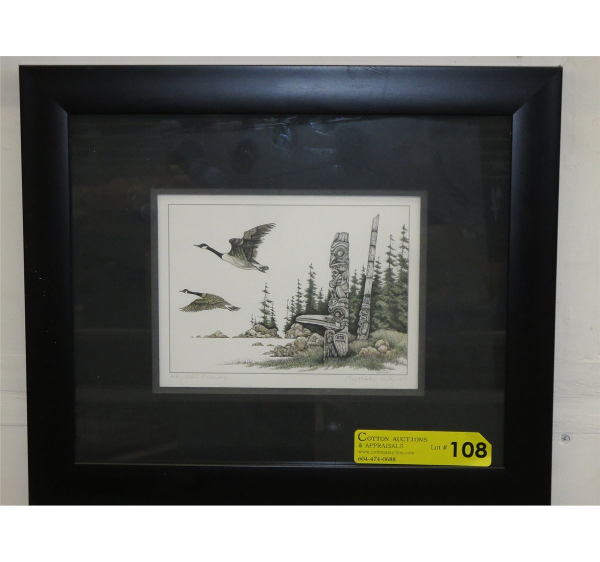Framed Michael Duncan print - "Ancient Flyway"