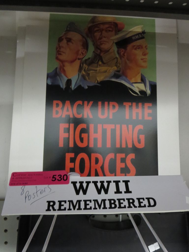 8 WWII replica posters