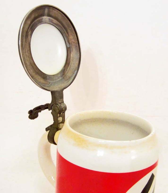 GERMAN NAZI WAFFEN SS ALLACH PORCELAIN REGIMENTAL STEIN