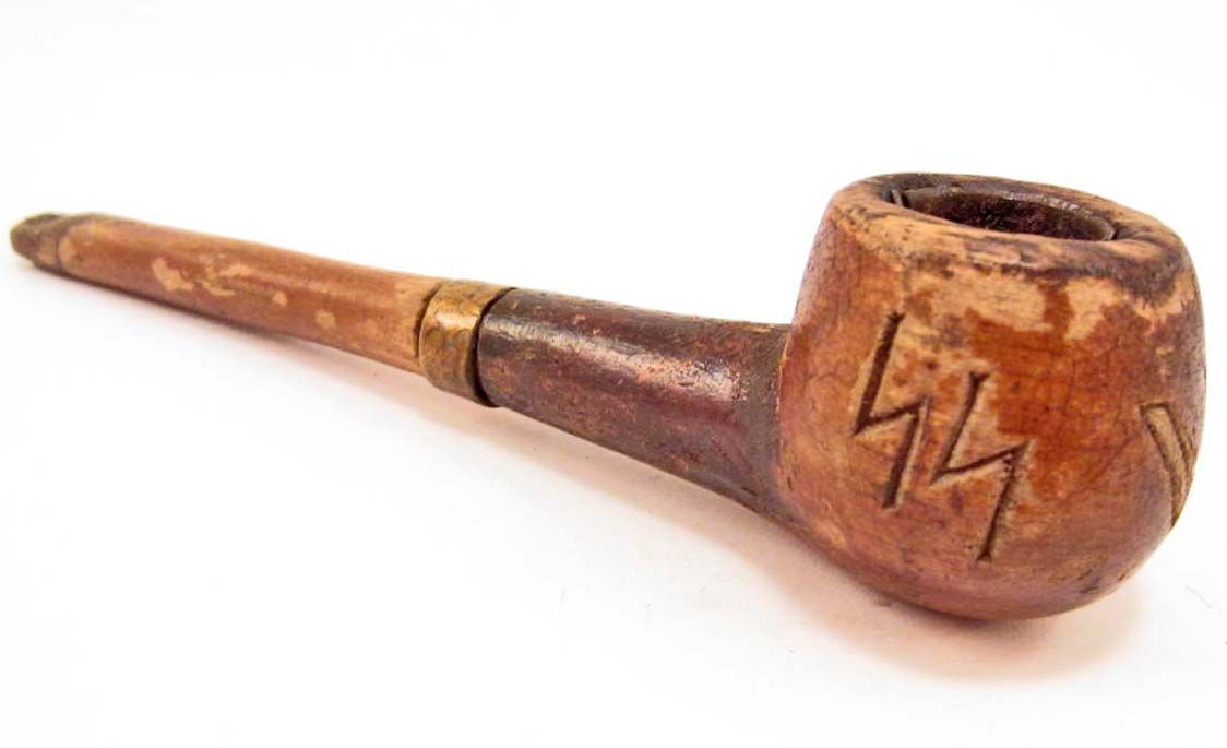 GERMAN NAZI SS SMOKING PIPE W/ SWASTIKA