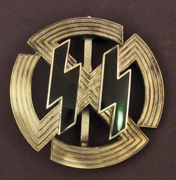 GERMAN NAZI WAFFEN SS SILVER SPORTS PROFICIENCY RUNIC BADGE
