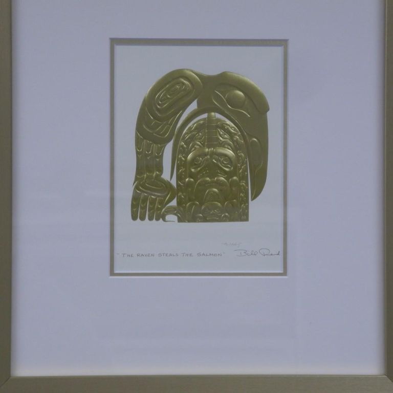 Estate Bill Reid 24kt Gold Leaf Litho. THE RAVEN STEALS SALMON. Gallery ...
