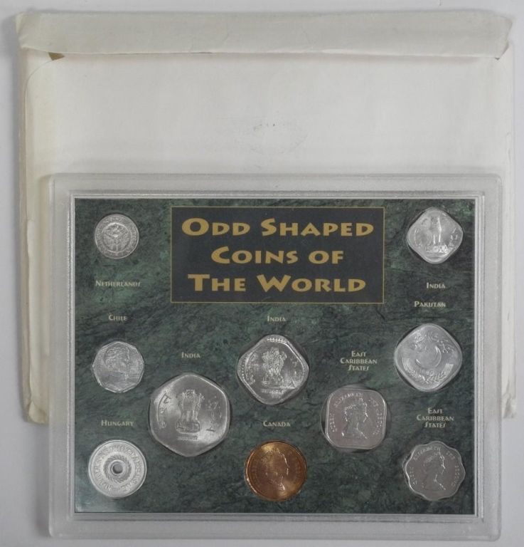 Odd Shaped Coins of The World Cased