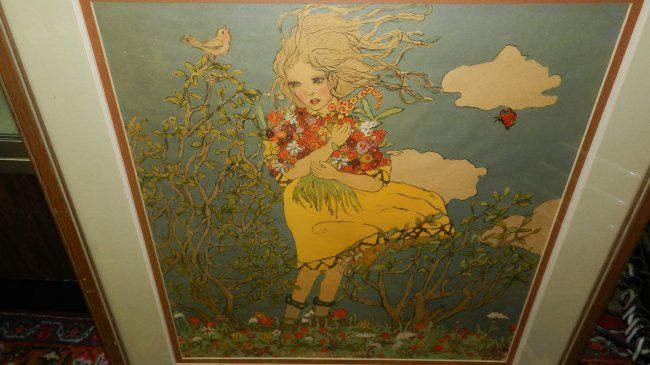 unique framed girl print, "Herta Zuckermann" age 14
