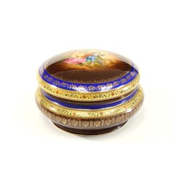 Porcelain covered Royal Vienna style box