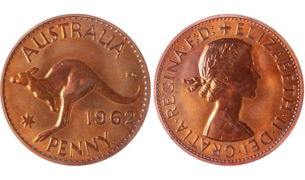 1962 Y. Australian QEII Proof Penny