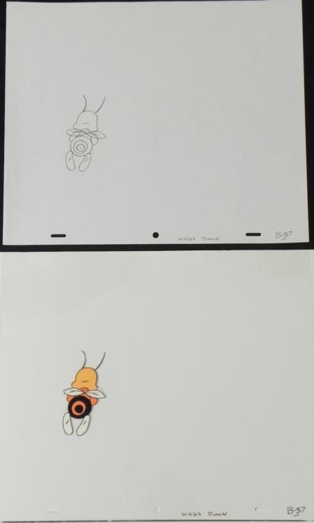 Production Cel Original Bee Cheerios Art Flying Drawing