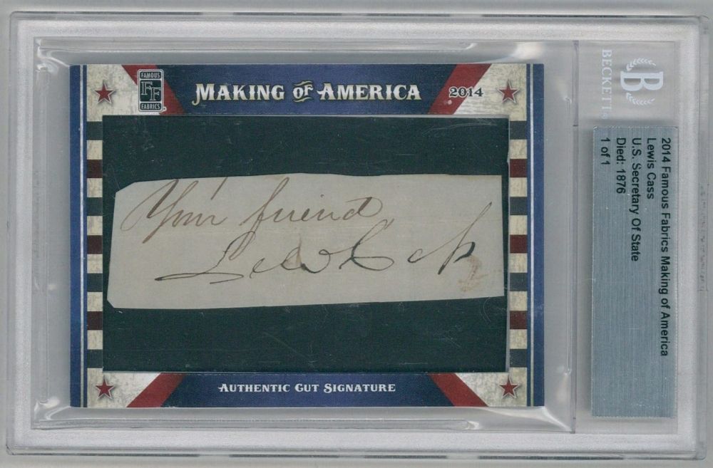 2014 Famous Fabrics "Making of America" Authentic Cut Signature Lewis ...