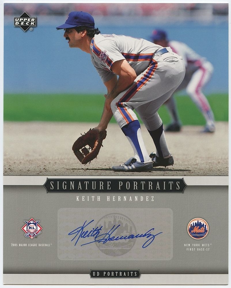2005 UD Portraits Signature Portraits Autograph 8x10 #KH Keith Hernandez