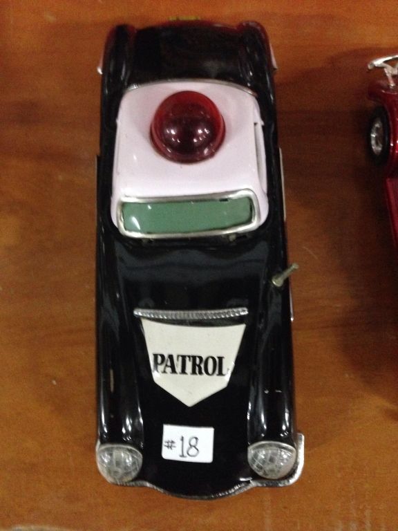 Vintage Metal Police Car (8.75" long)