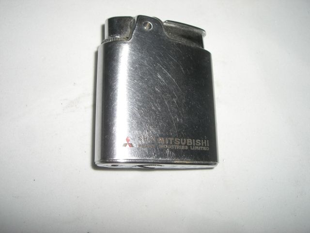 VINTAGE *SHIN MITSUBISHI* LIGHTER STAMPED *#200-LIQUID GAS* BACK IS ...