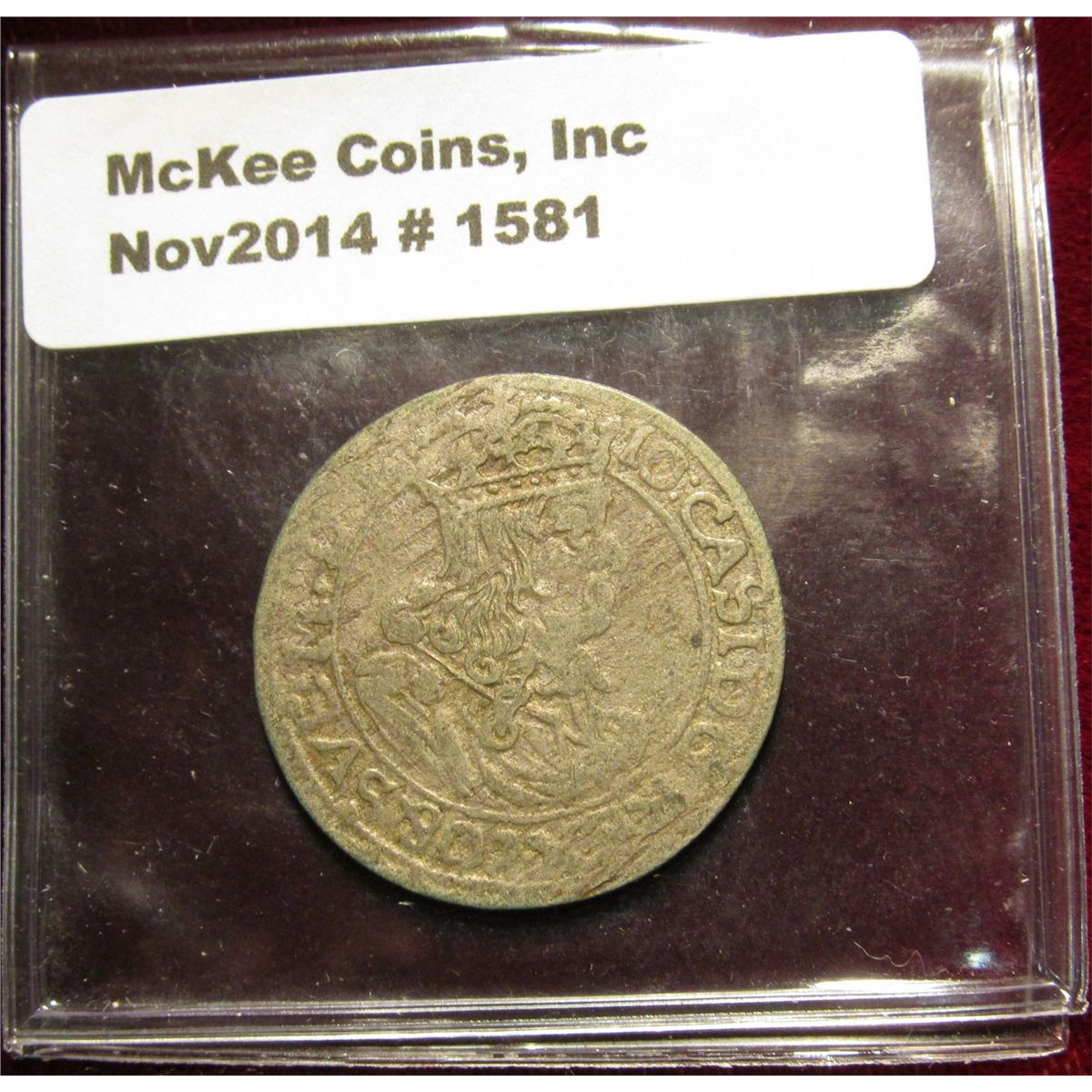 1581. 1663 POLAND SILVER 6 GROSHEJ YEAR RARE COIN N2146