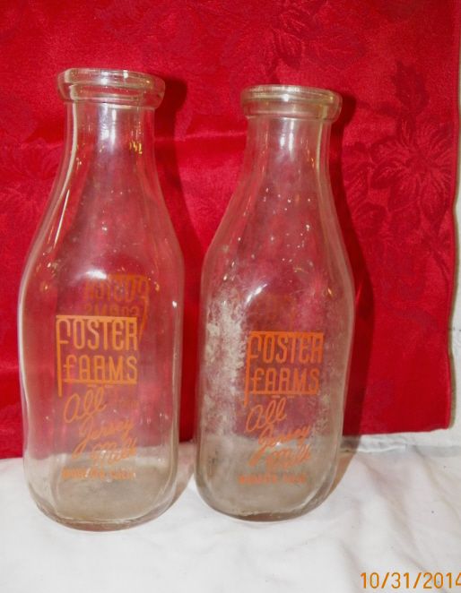 Foster Farm Milk Bottles