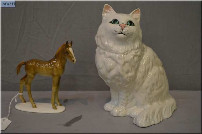 Beswick cat figure and small Beswick colt figure