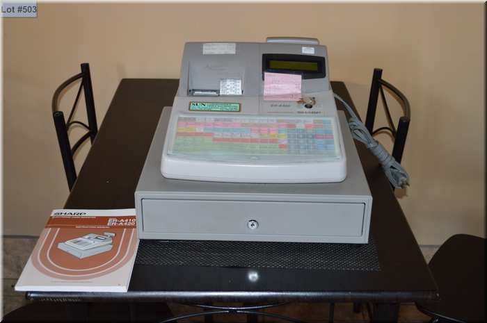 Sharp ER-A420 cash register with cash drawer