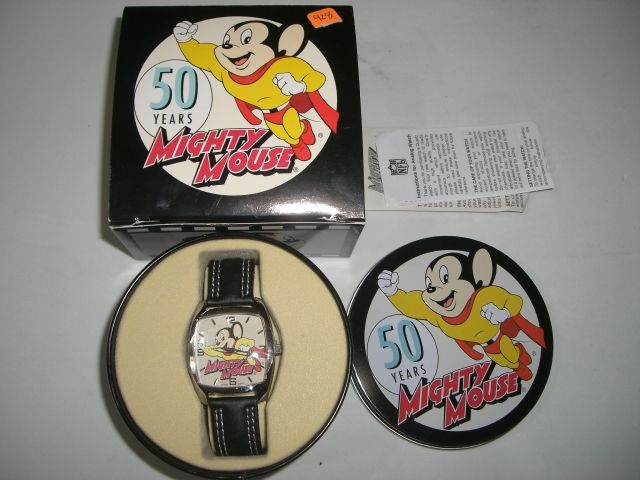 MIGHTY MOUSE *EXTREMELY RARE-50 YEARS* COLLECTORS WATCH IN ORIGINAL BOX ...