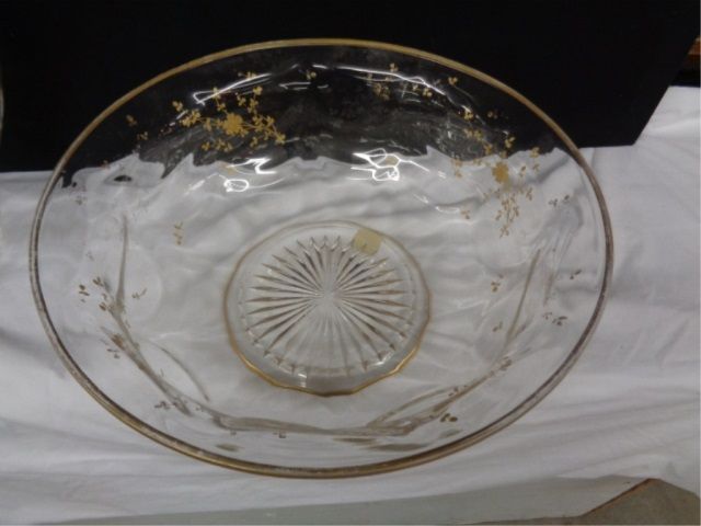 Webb Glass Bowl & Pitcher, Stapled, Signed