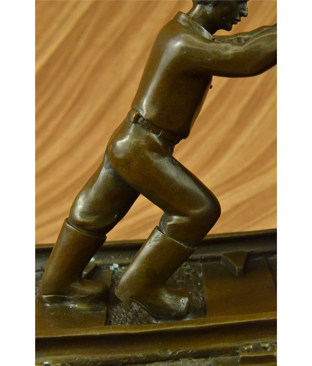 7"x12" Bronze Sculpture Gold Rush Miner Old West Sculpture Figurine ...
