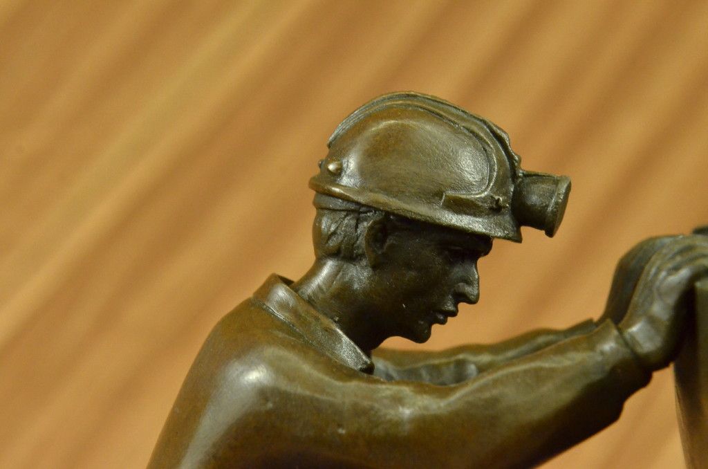 7"x12" Bronze Sculpture Gold Rush Miner Old West Sculpture Figurine ...