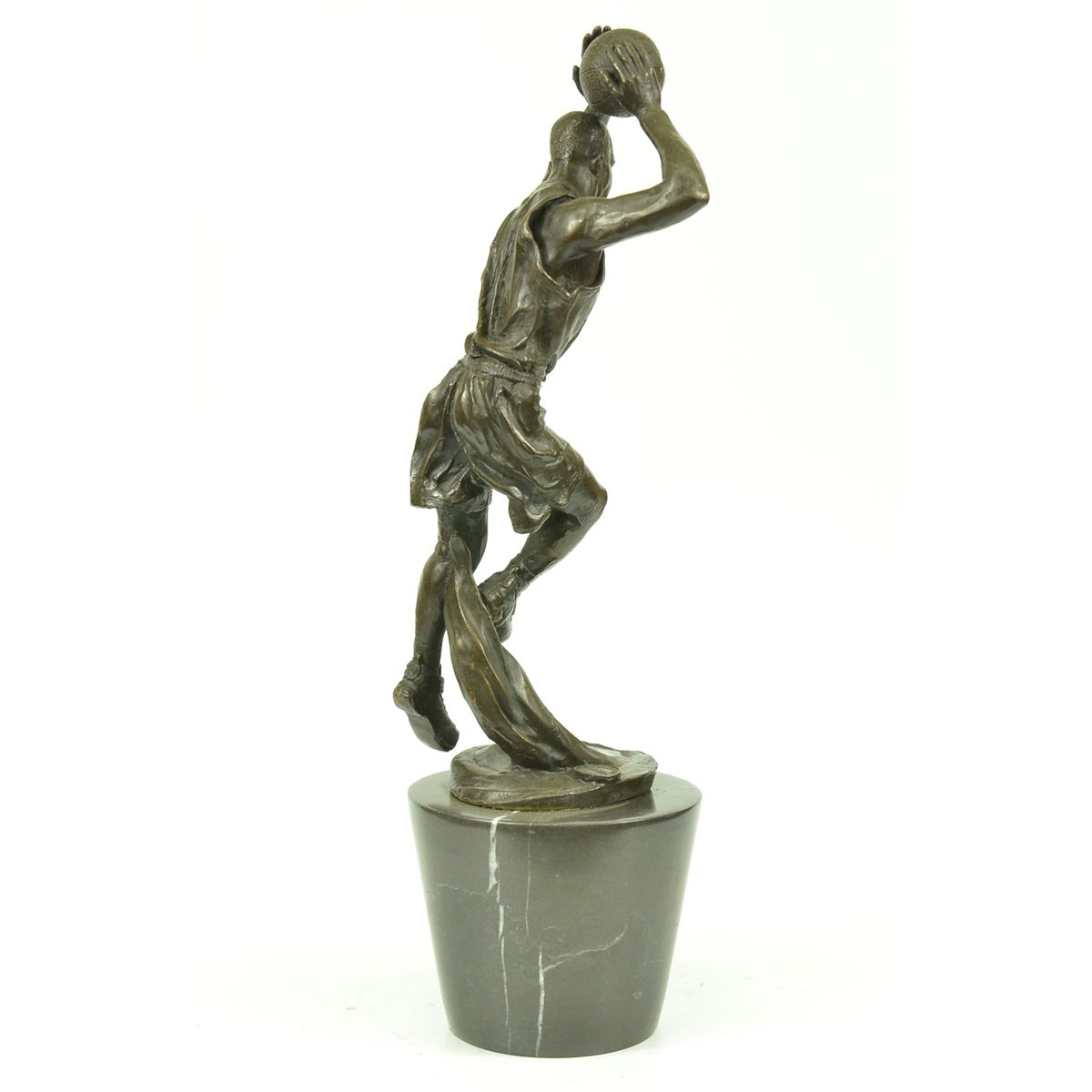 18"x6" Large Original Milo Basketball Player Bronze Sculpture Art Deco ...