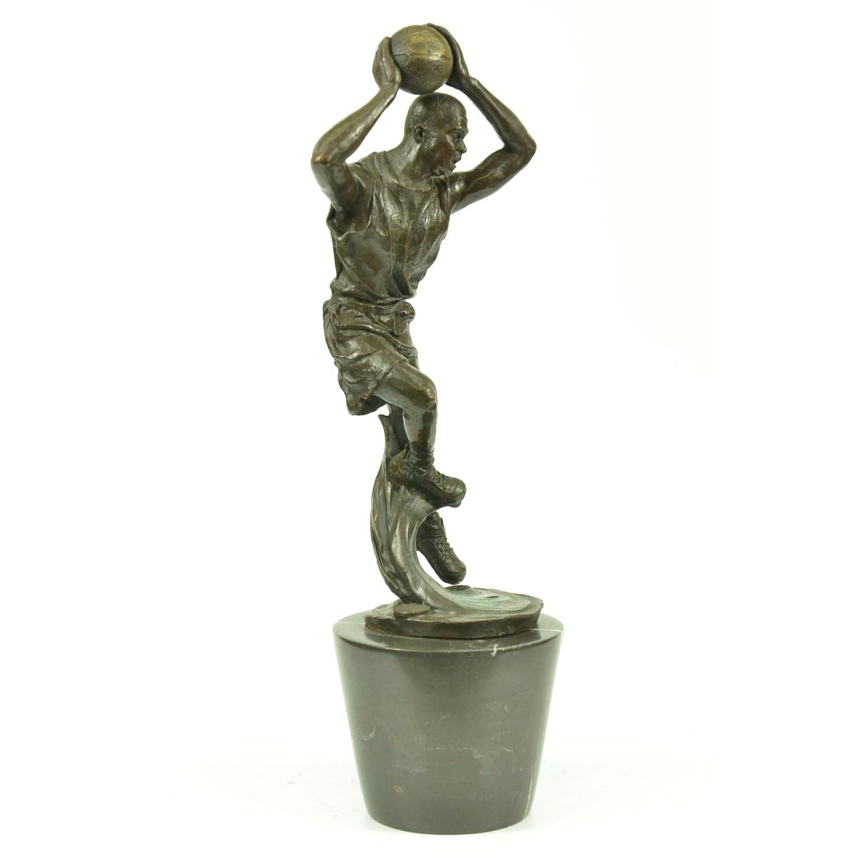 18"x6" Large Original Milo Basketball Player Bronze Sculpture Art Deco ...