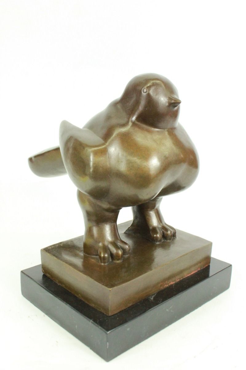 10"x8" Cast Bronze Botero Bird Art Statue Sculpture Modern Abstract ...