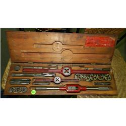 antique tap and die set in case