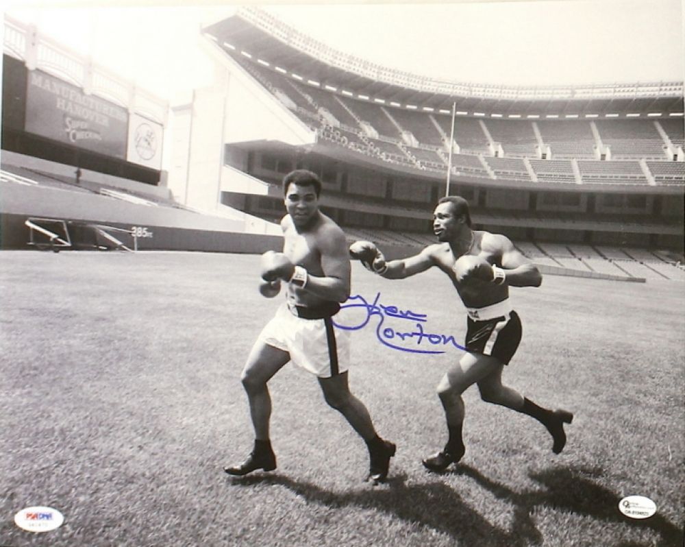 Ken Norton Signed 11x14 Photo with Muhammad Ali in Yankee Stadium (PSA)