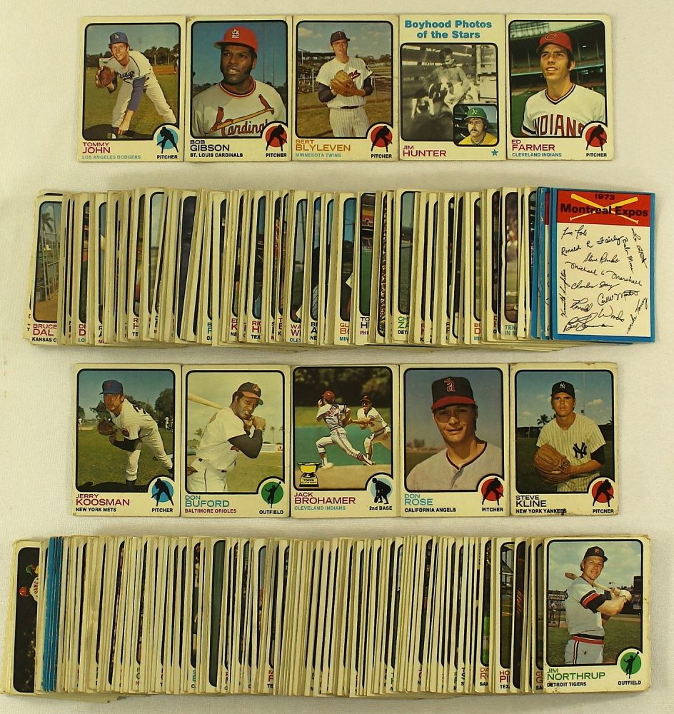 Lot of (245) 1973 Topps Baseball Cards