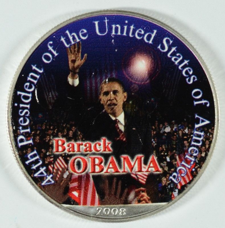 2008 COLORIZED AMERICAN SILVER EAGLE ONE OZ. SILVER COIN FEATURING ...