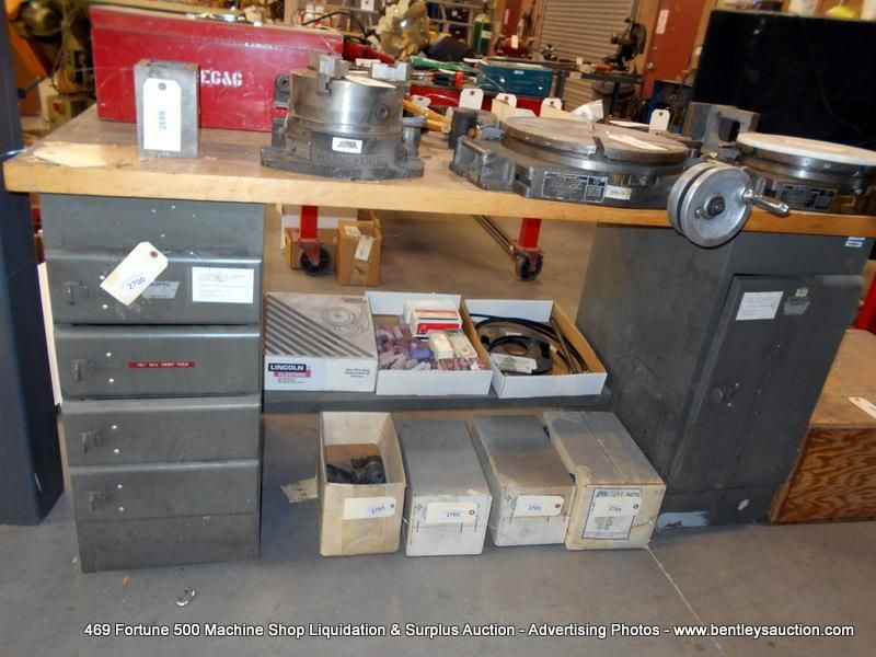 4-DRAWER 1-DOOR BUTCHER BLOCK WORK BENCH