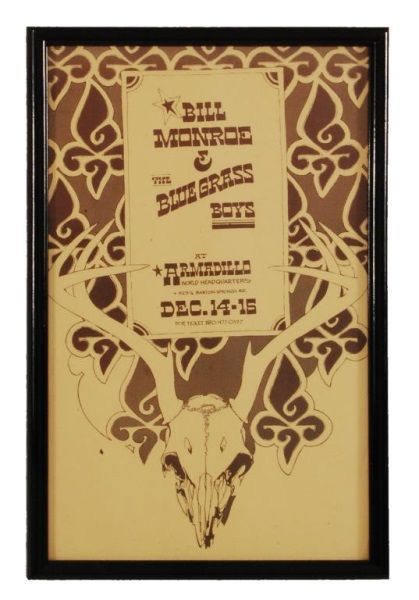 Bill Monroe Armadillo World Headquarters Poster