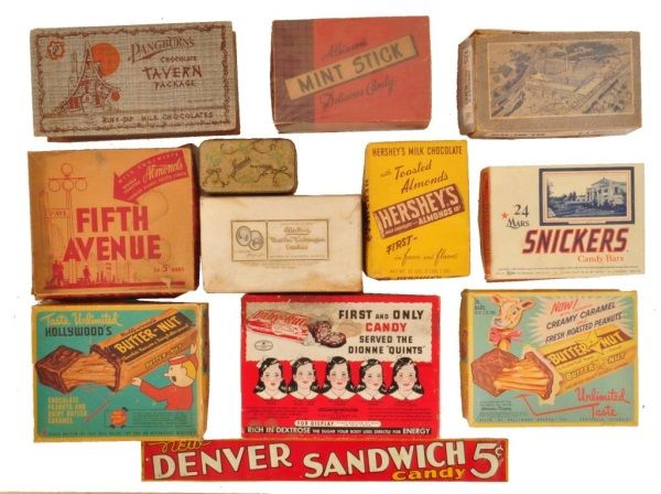 Vintage Candy Boxes & Sign