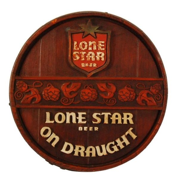 Lone Star Beer On Draught Sign