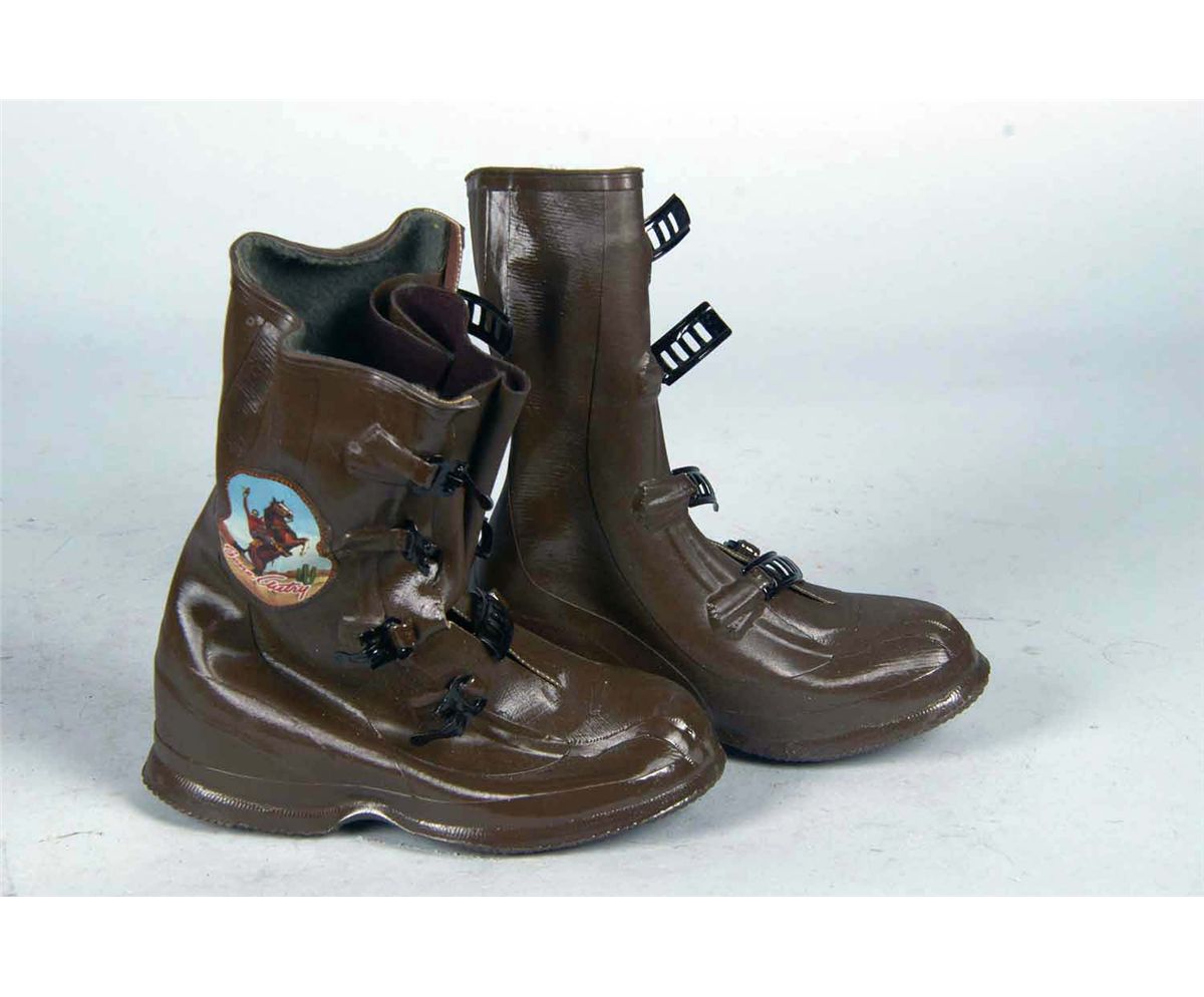 Vintage Gene Autry Brown Rubber Boots