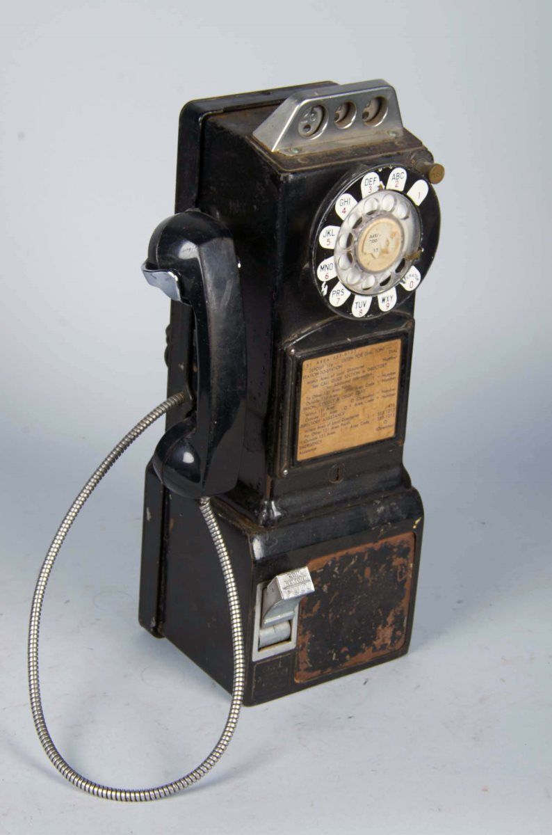 Coin-Op Wall Mount Rotary Pay Telephone