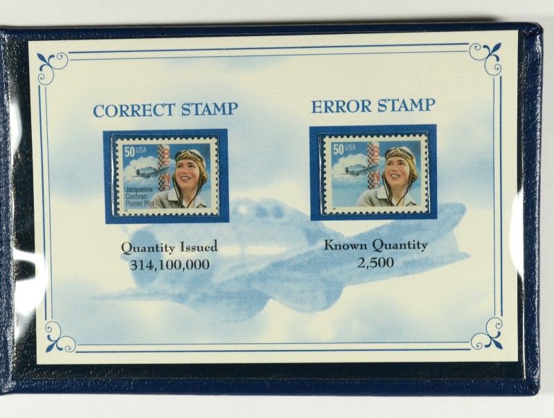 THE JACQUELINE COCHRAN ERROR STAMP (ONLY 2,500 KNOWN) RARE