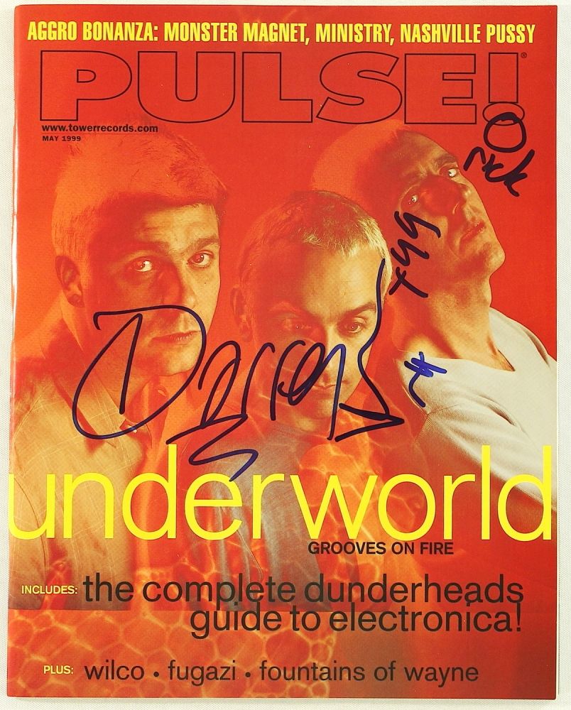 "Underworld" Signed Pulse Magazine with Darren Emerson, Karl Hyde ...
