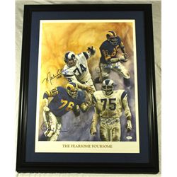 Fearsome Foursome Rams 25x32 Custom Framed Display Signed by Deacon ...