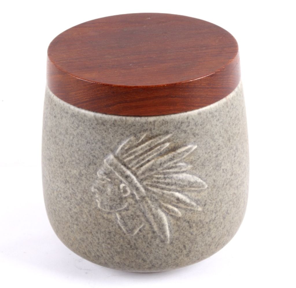 Tobak Søholm Denmark Indian Chief Tobacco Jar This