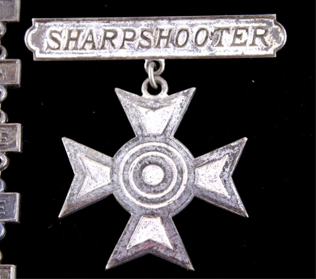 WWII USMC Expert Rifleman Pistol & Sharpshooter Th