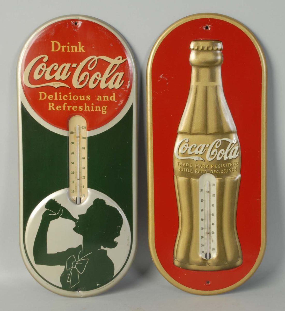 1937 & 1940 Coca-Cola Thermometers.