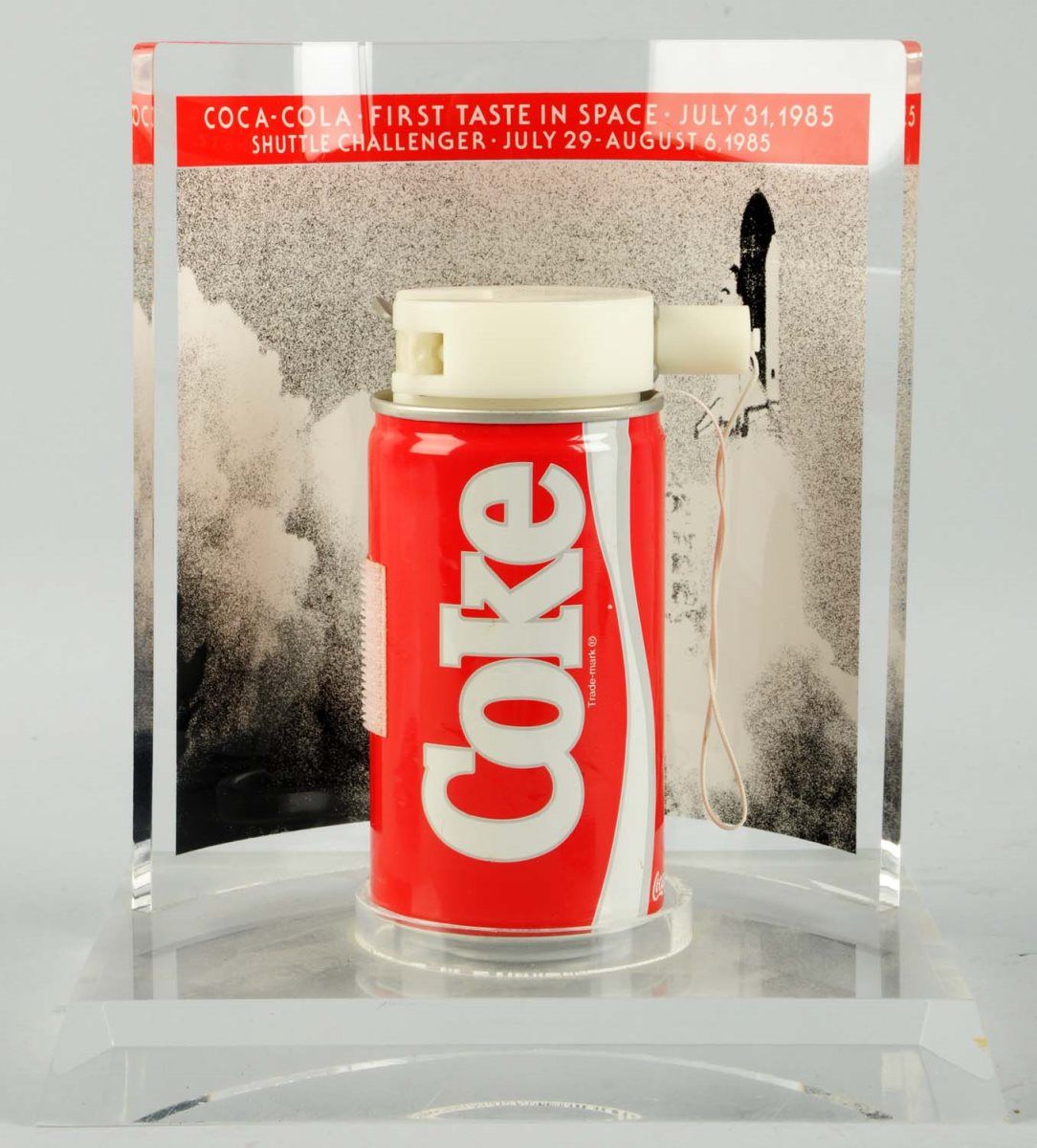 1985 Coca-Cola Space Can and Display.