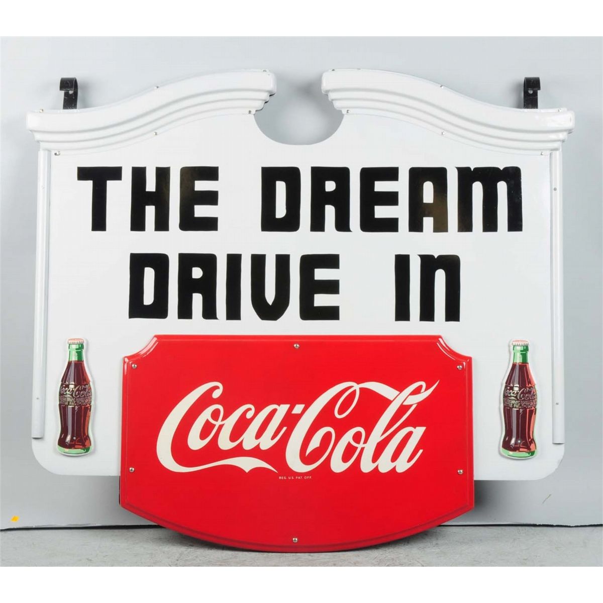 1940s Coca-Cola Porcelain Colonial Sign.