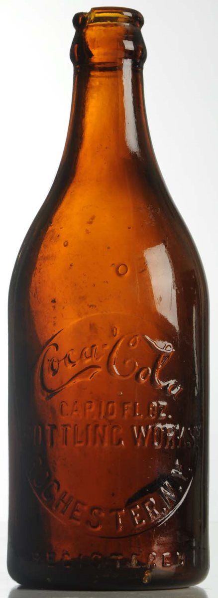 Rochester, NY 10oz. Amber Coca-Cola Bottle.