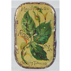 Rose Leaf Chewing Tobacco Flat Pocket Tin.