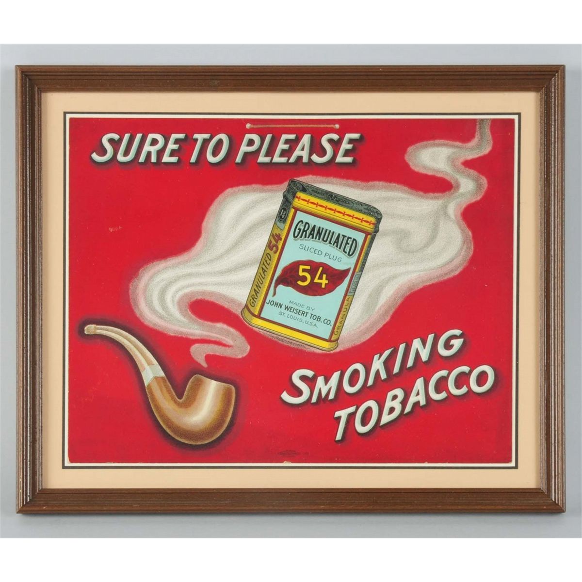 Cardboard 54 Smoking Tobacco Sign.